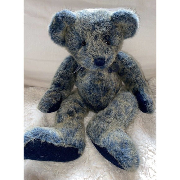 Russ | Toys | Russ Berrie Co Benson Bear Plush Blue Gray Fur 7 Inch ...